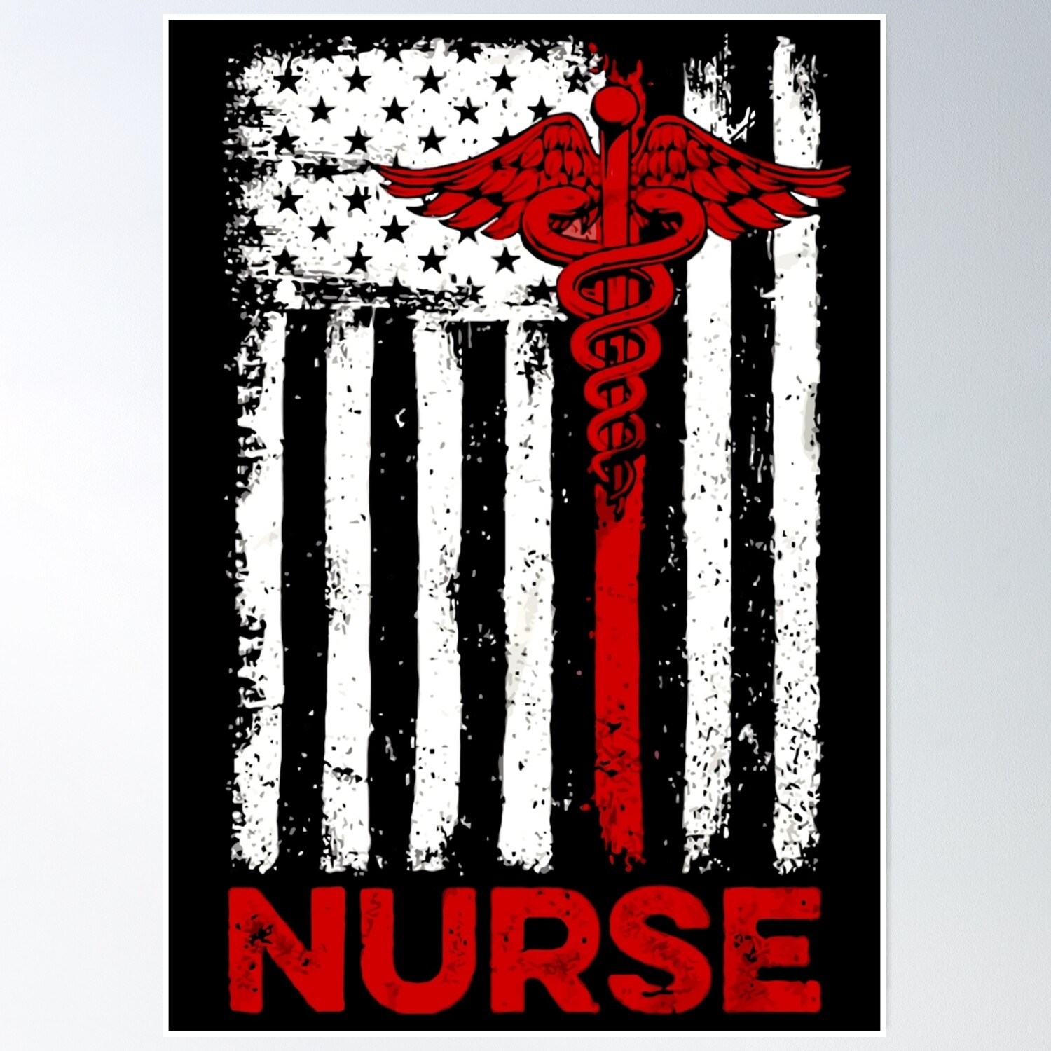 DOPAPRINT Gift For Nurse The Official Nurse Flag Nurse Poster Wall Art ...