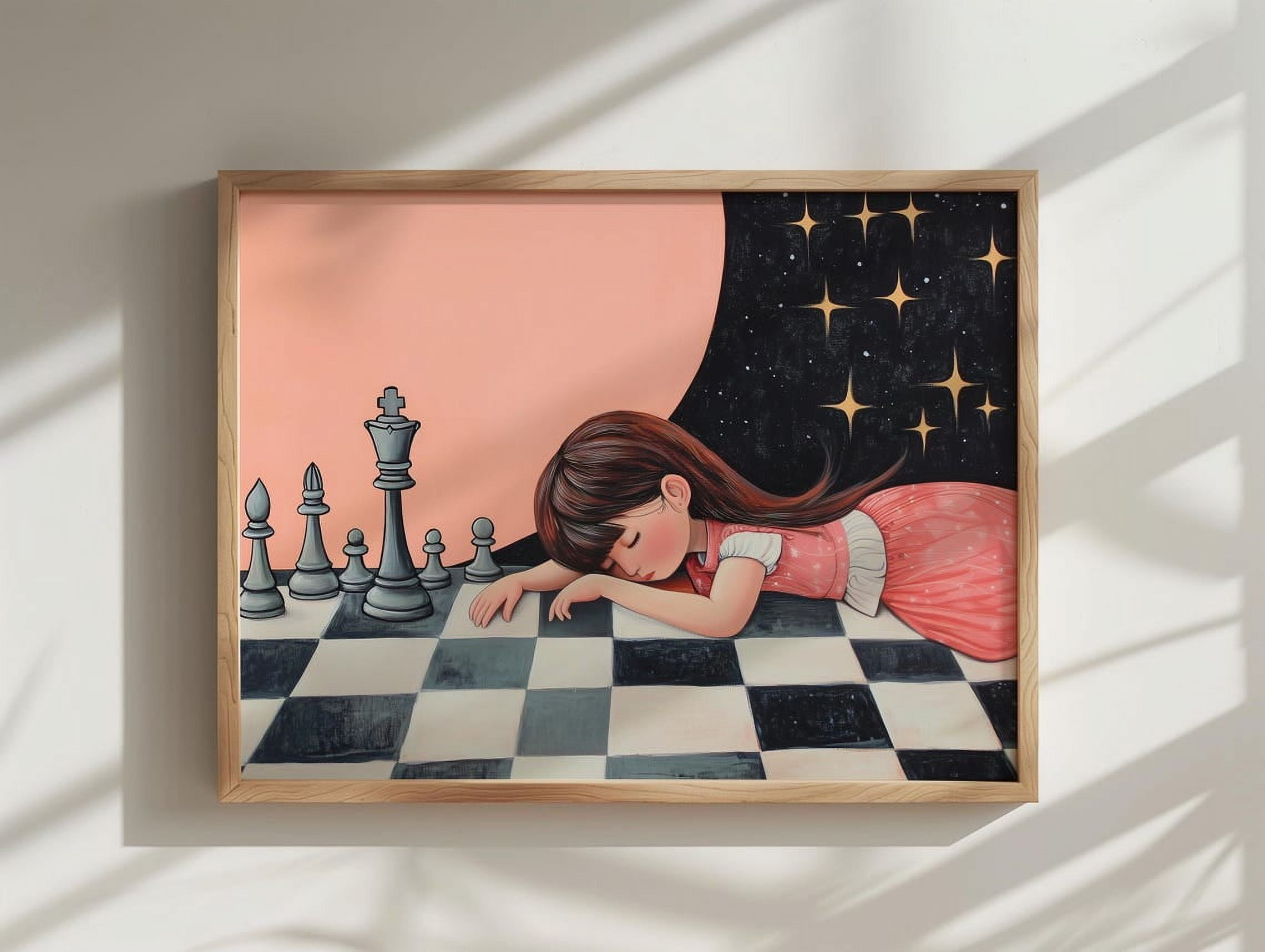 DOPAPRINT Girls Bedroom Chess Wall Art, Chess Poster, Gift For Chess ...