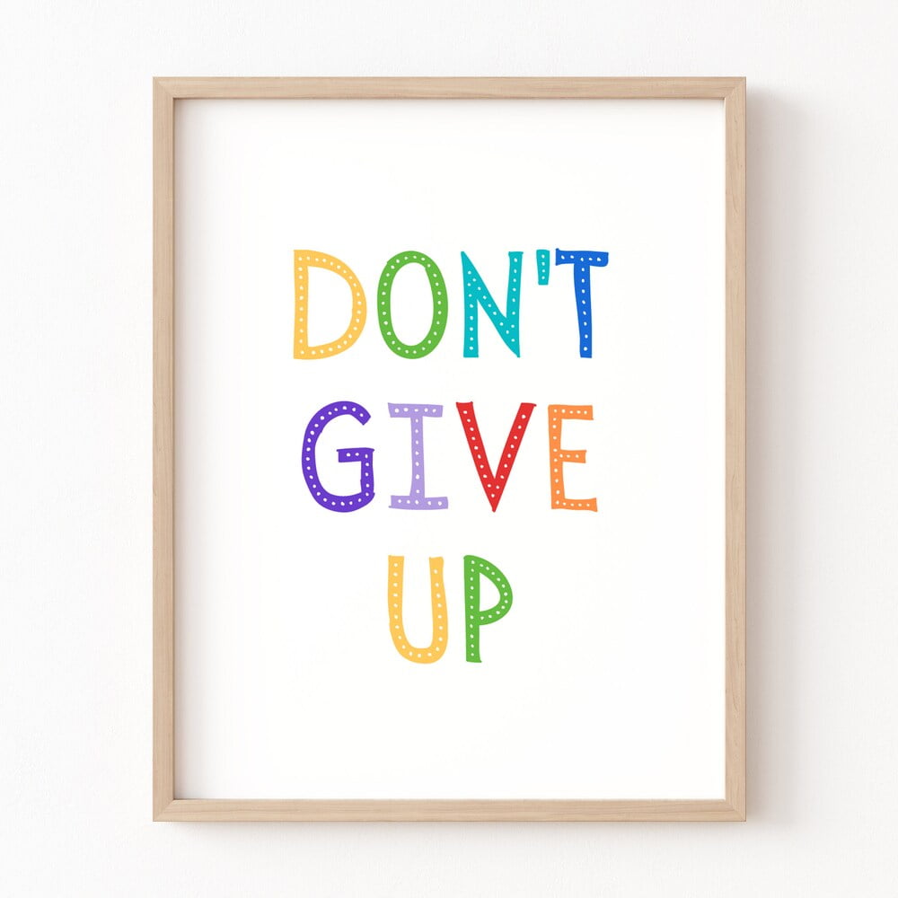DOPAPRINT Don'T Give Up, Kids Positive Affirmations, Growth Mindset ...