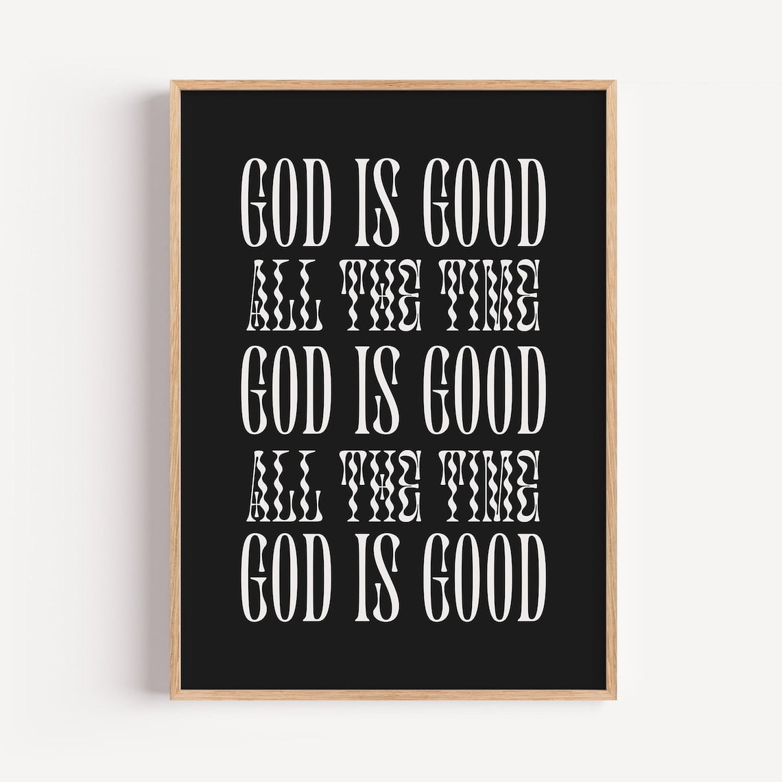 DOPAPRINT God Is Good Print, Christian Wall Art, Bible Verse Poster ...