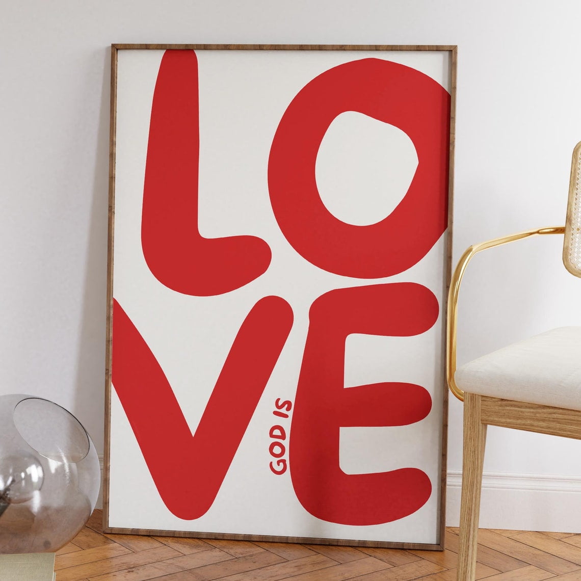 DOPAPRINT God Is Love Print, Bible Verse Poster, Christian Wall Decor ...