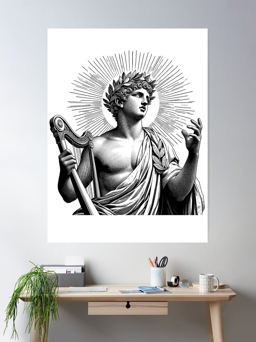DOPAPRINT Golden Apollo A Portrait Of Myth And Legend Poster Wall Art ...