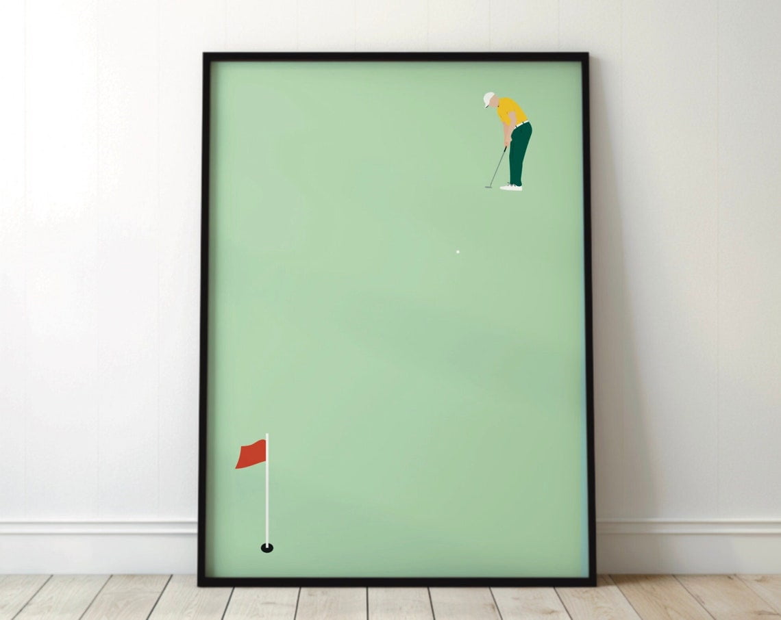 DOPAPRINT Golf Putting Poster - Sports Friends - Art, Minimal, Modern ...