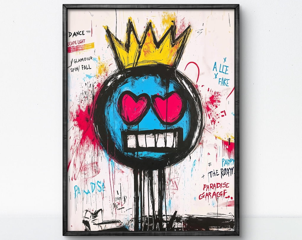 DOPAPRINT Graffiti Art Disco Ball Wall Decor - Bold Pop Art Street ...