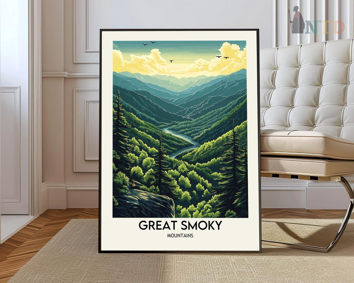 DOPAPRINT Great Smoky Mountains National Park Travel Poster, Great ...