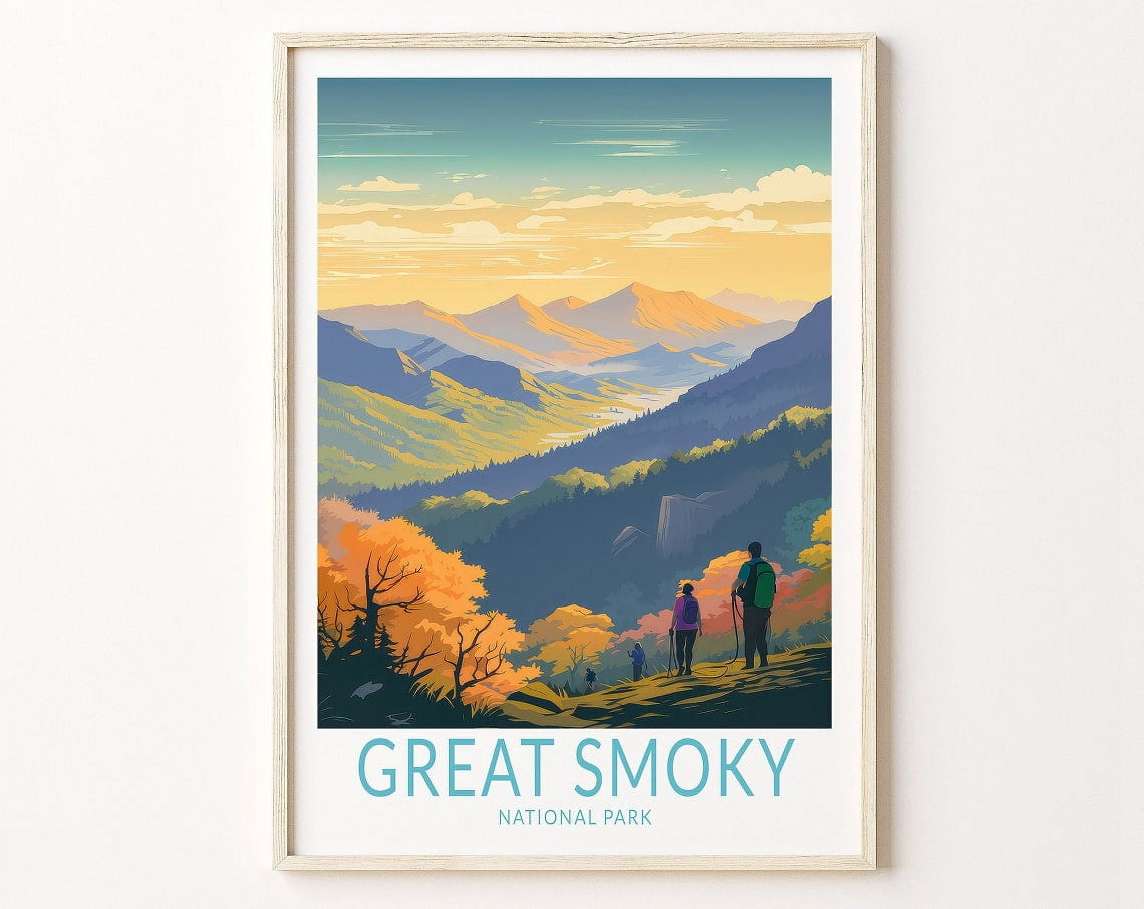 DOPAPRINT Great Smoky National Park Print Wall Art, Great Smoky Poster ...