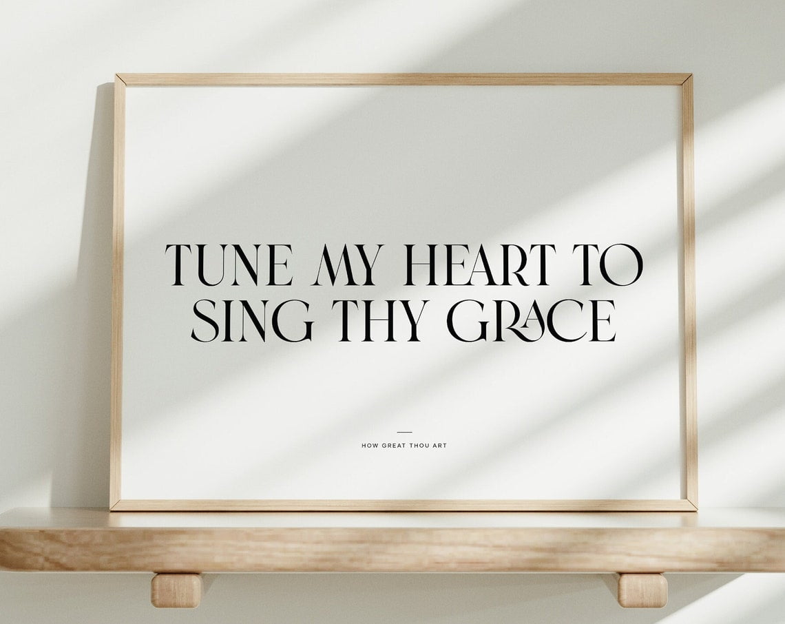 DOPAPRINT How Great Thou Art Wall Art, Hymn Wall Art, Tune My Heart ...