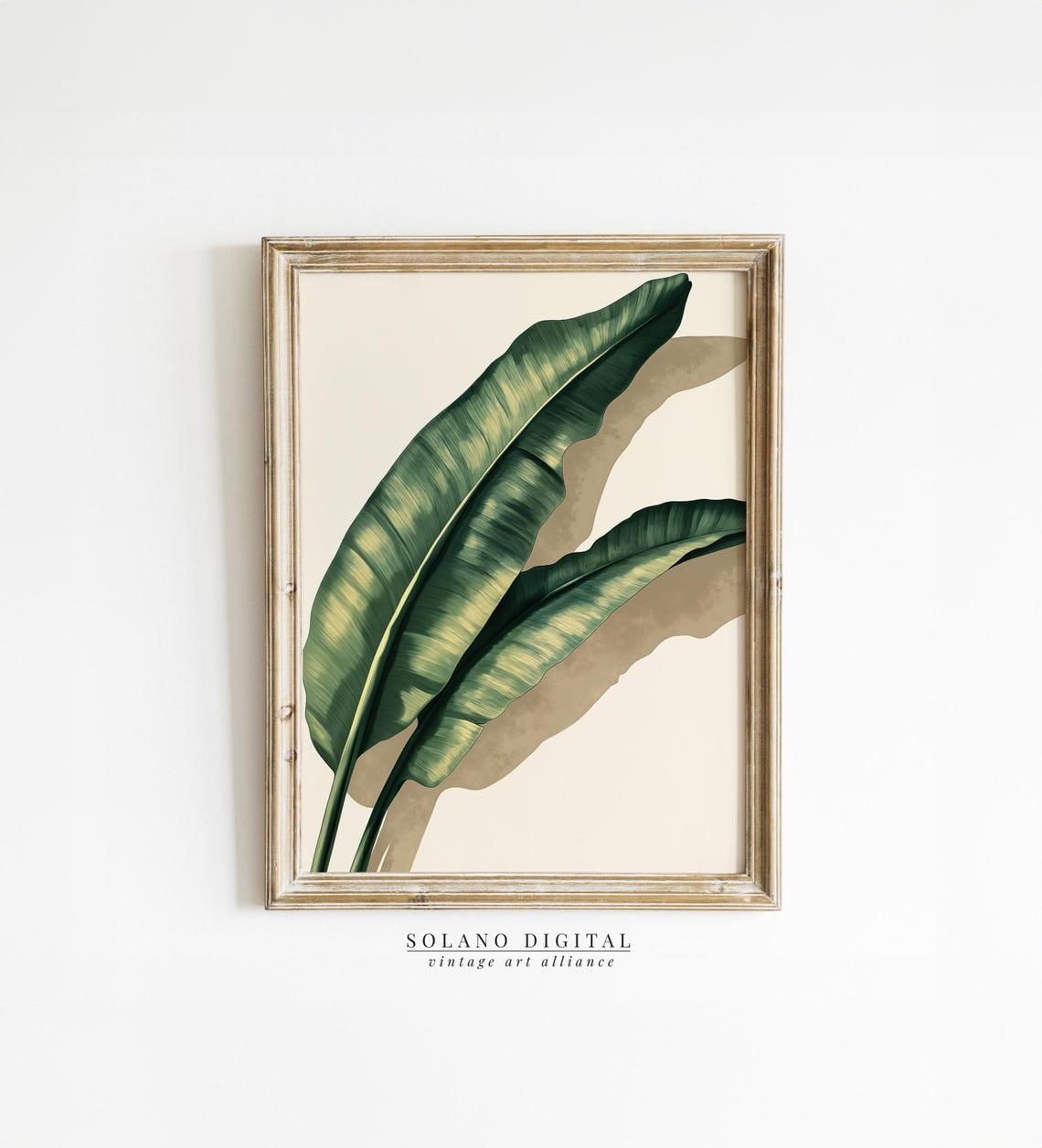 DOPAPRINT Greenery Print Banana Leaves Wall Art Tropical Leaves Decor Leaf Print Leaf ...