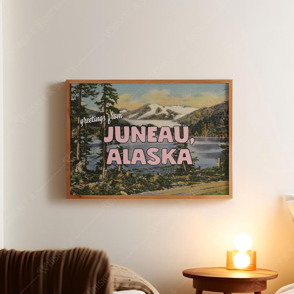DOPAPRINT, Greetings From Juneau Alaska Poster, Vintage Postcard Poster ...