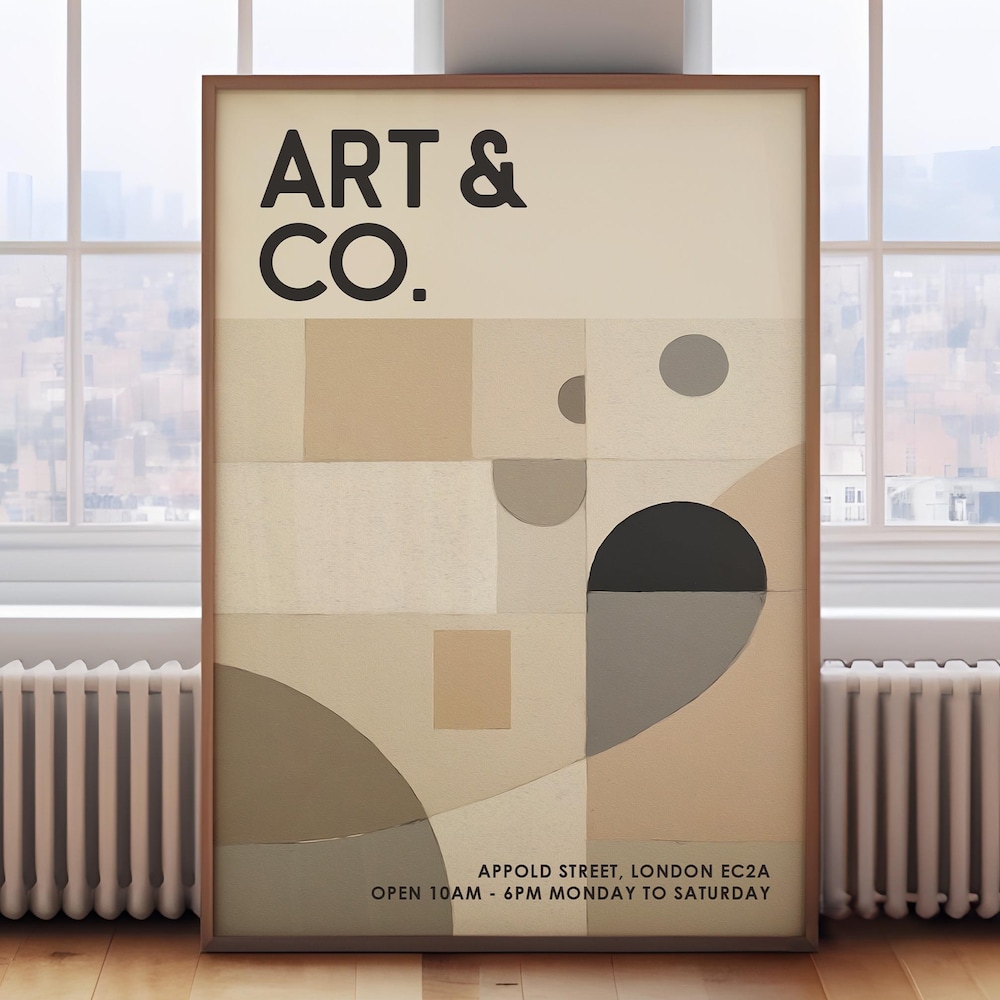 DOPAPRINT Greige abstract art, neutral abstract art, beige wall art ...