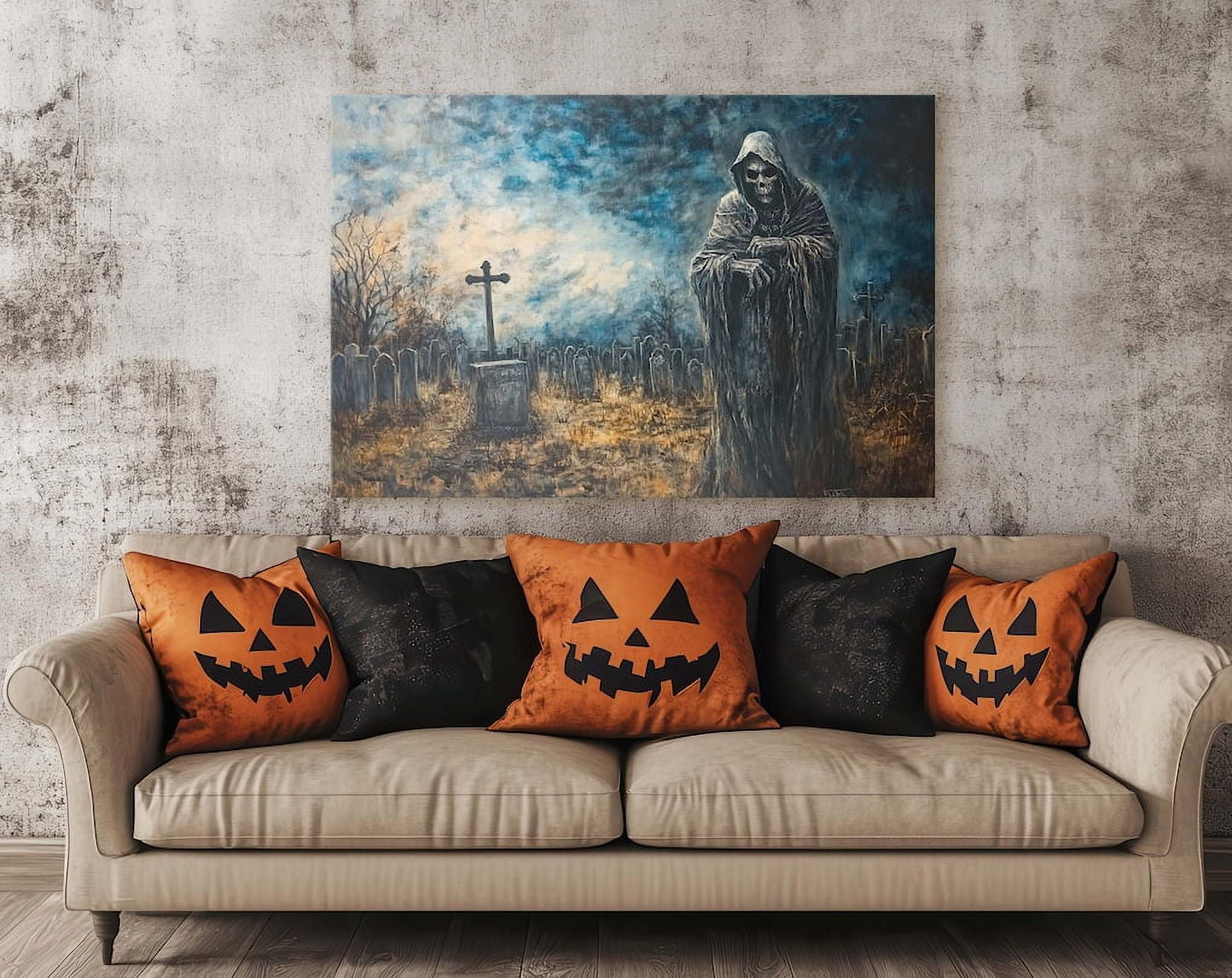 DOPAPRINT Grim Reaper, Death Cemetery, Graves Night, Creepy Art, Gothic ...