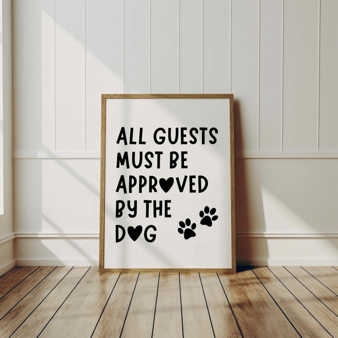 DOPAPRINT All Guests Must Be Approved By The Dog Matte Paper Poster ...
