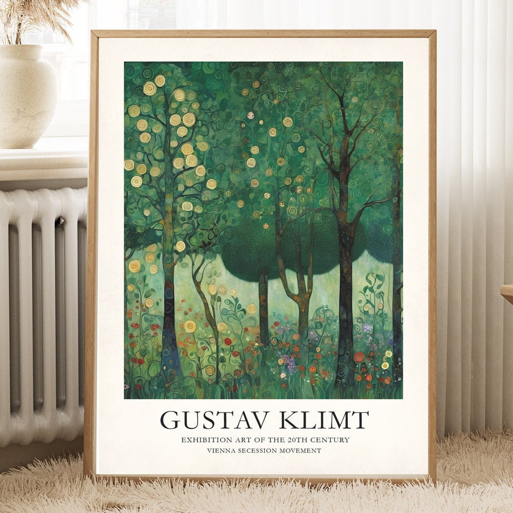 DOPAPRINT Gustav Klimt forest Print, Klimt Museum Poster, Klimt ...