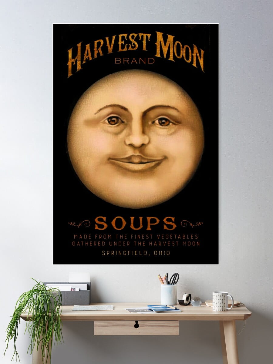 DOPAPRINT Harvest Moon Soups Vintage Advertisement Poster Wall Art ...