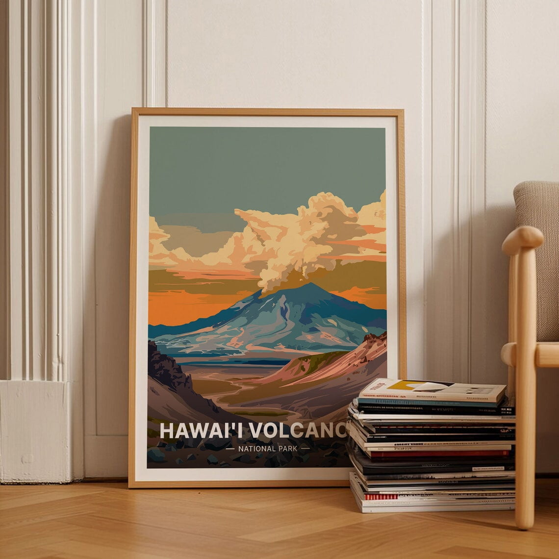 DOPAPRINT Hawai'I Volcanoes National Park Travel Poster, Nature-Inspired Wall Art, Adventure ...