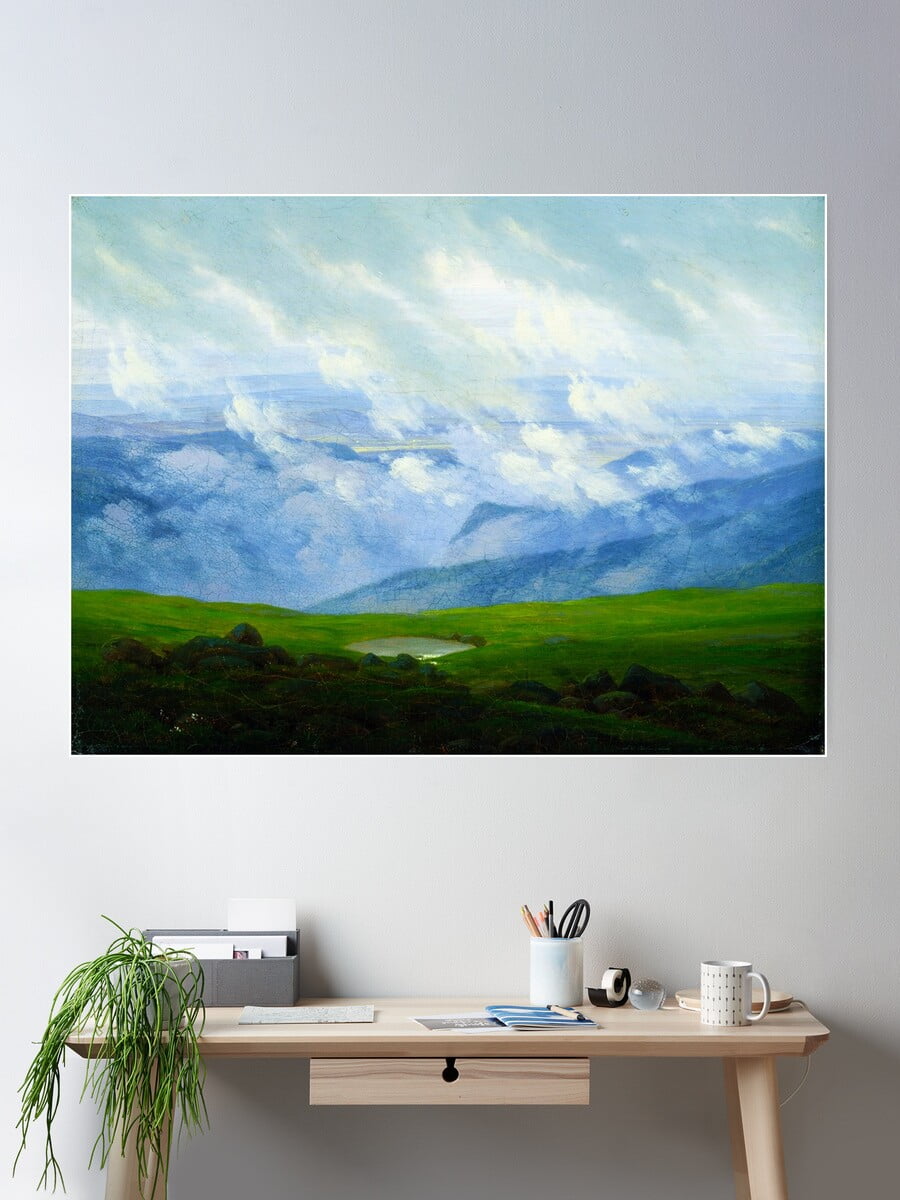 DOPAPRINT Hd Caspar David Friedrich - Drifting Clouds 1820 Poster Wall ...