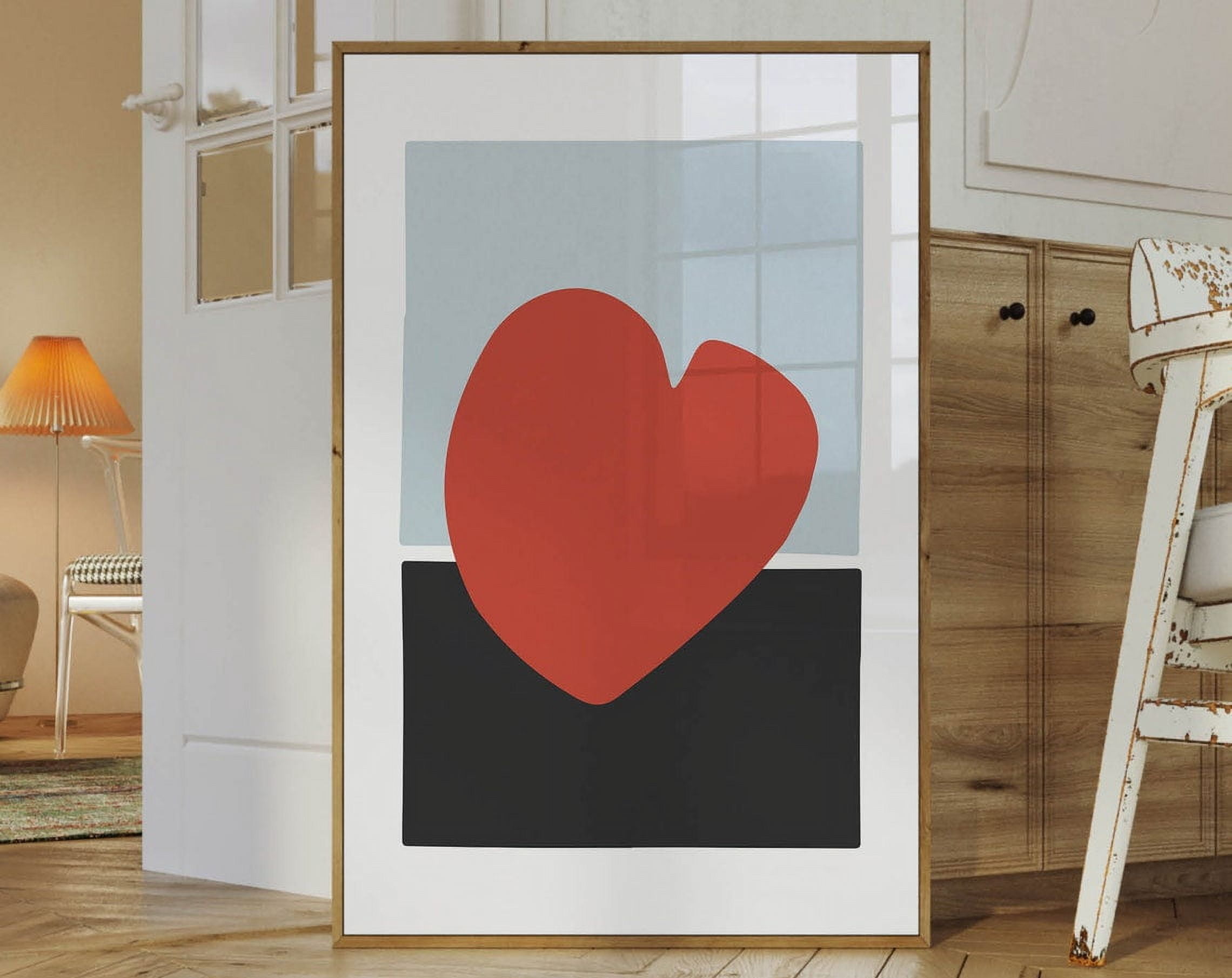 DOPAPRINT Heart Print Kitchen Wall Art Kitchen Decor Heart Wall Poster ...