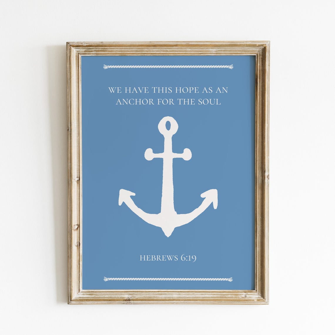 DOPAPRINT Hebrews 6:19 Bible Verse Wall Art Coastal Wall Art Anchor ...