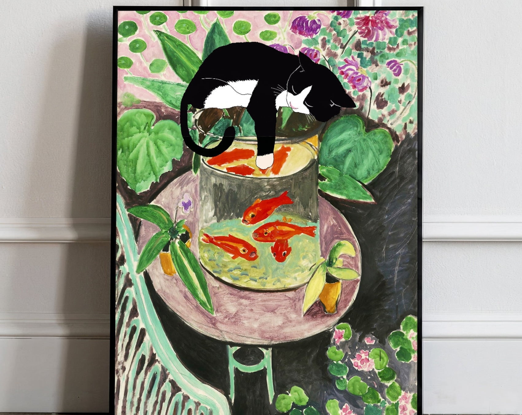 DOPAPRINT Henri Matisse Gold Fish with black cat Poster, Henri Matisse ...