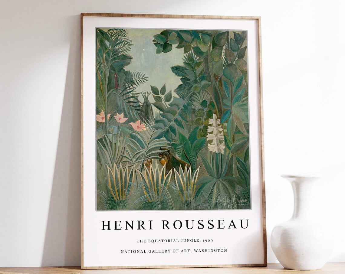 DOPAPRINT Henri Rousseau Poster, The Equatorial Jungle, Henri Rousseau ...