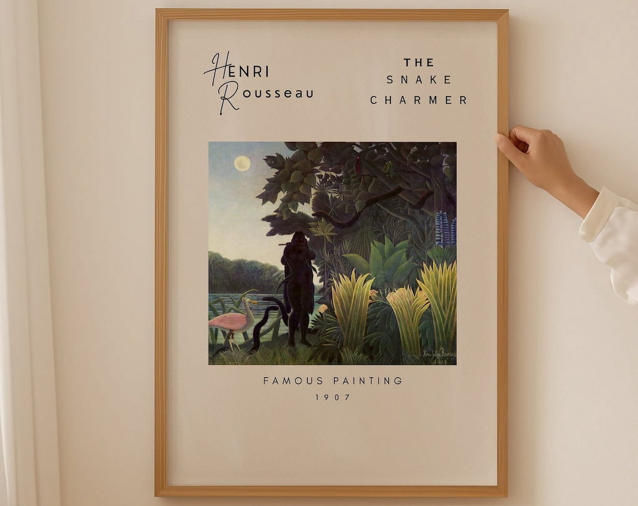 DOPAPRINT Henri Rousseau Poster - 'The Snake Charmer' Fine Art, Naive ...