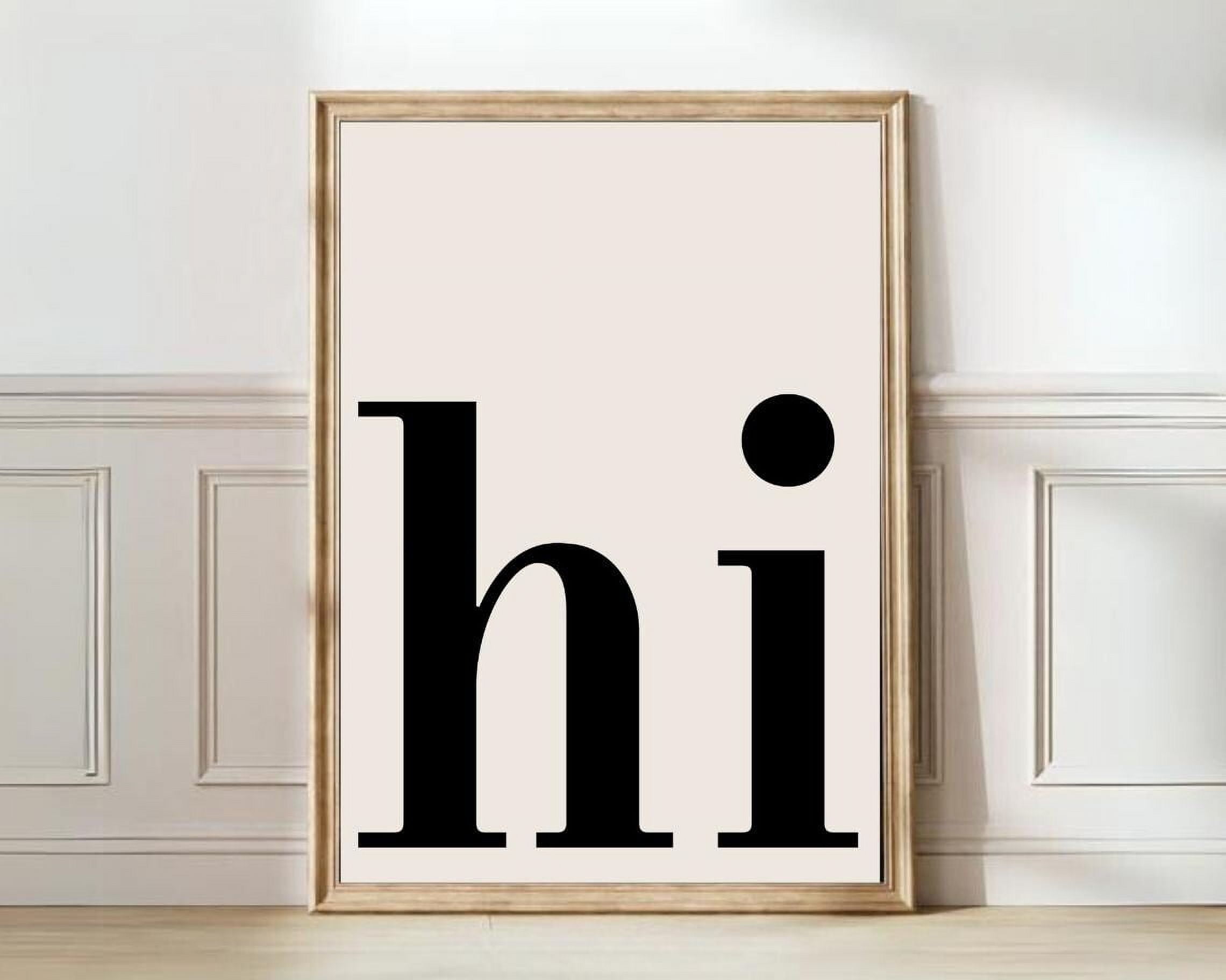 DOPAPRINT Hi Print Hello Poster Hi Poster Typography Print Entrance ...