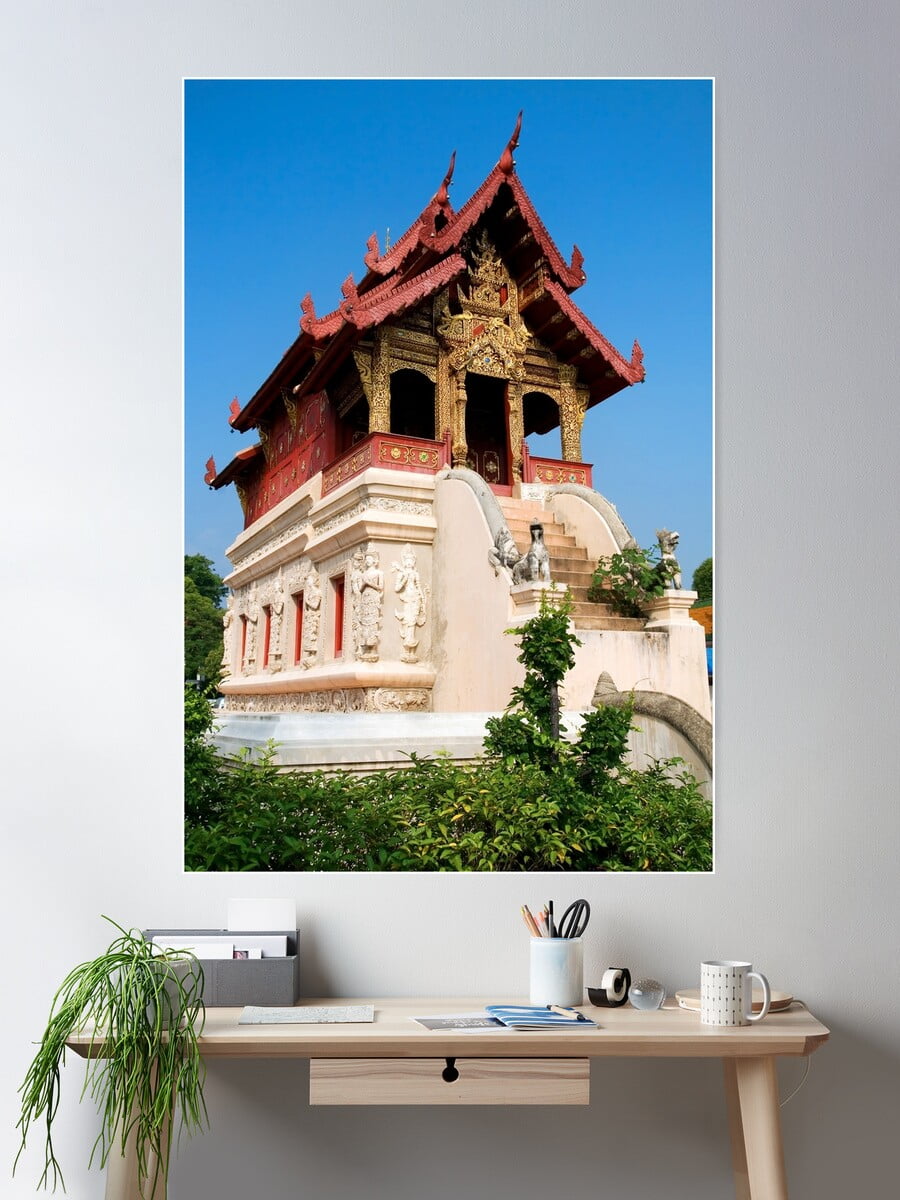 DOPAPRINT Ho Trai Scripture Library In Thailand Poster Wall Art, Modern Wall Decor NO FRAMED ...
