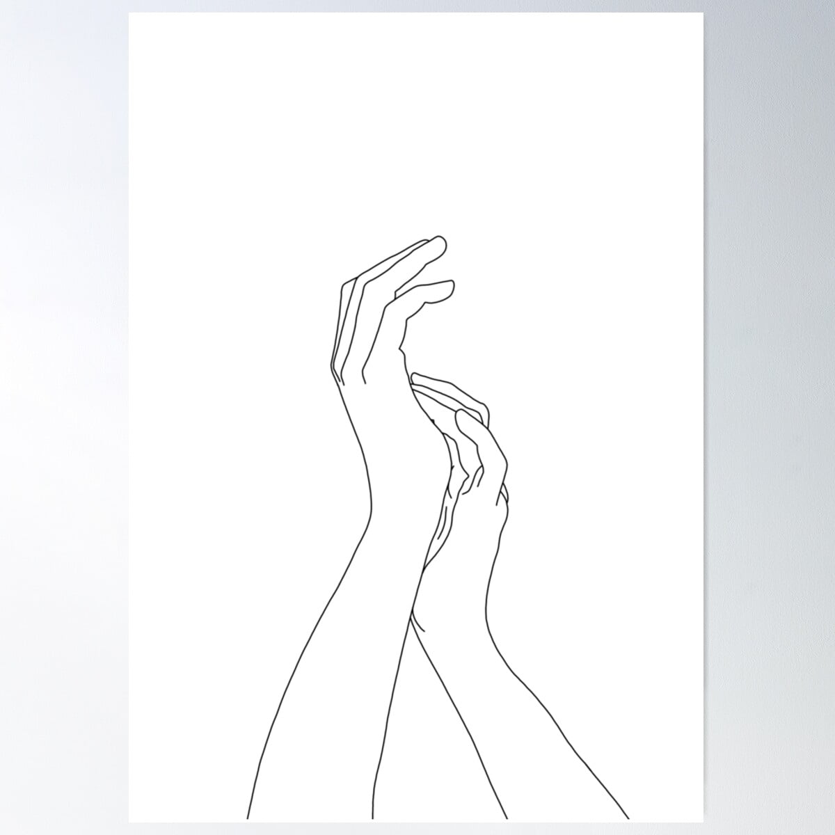 DOPAPRINT Holding Hands Illustration - Carly Poster Wall Art, Modern ...