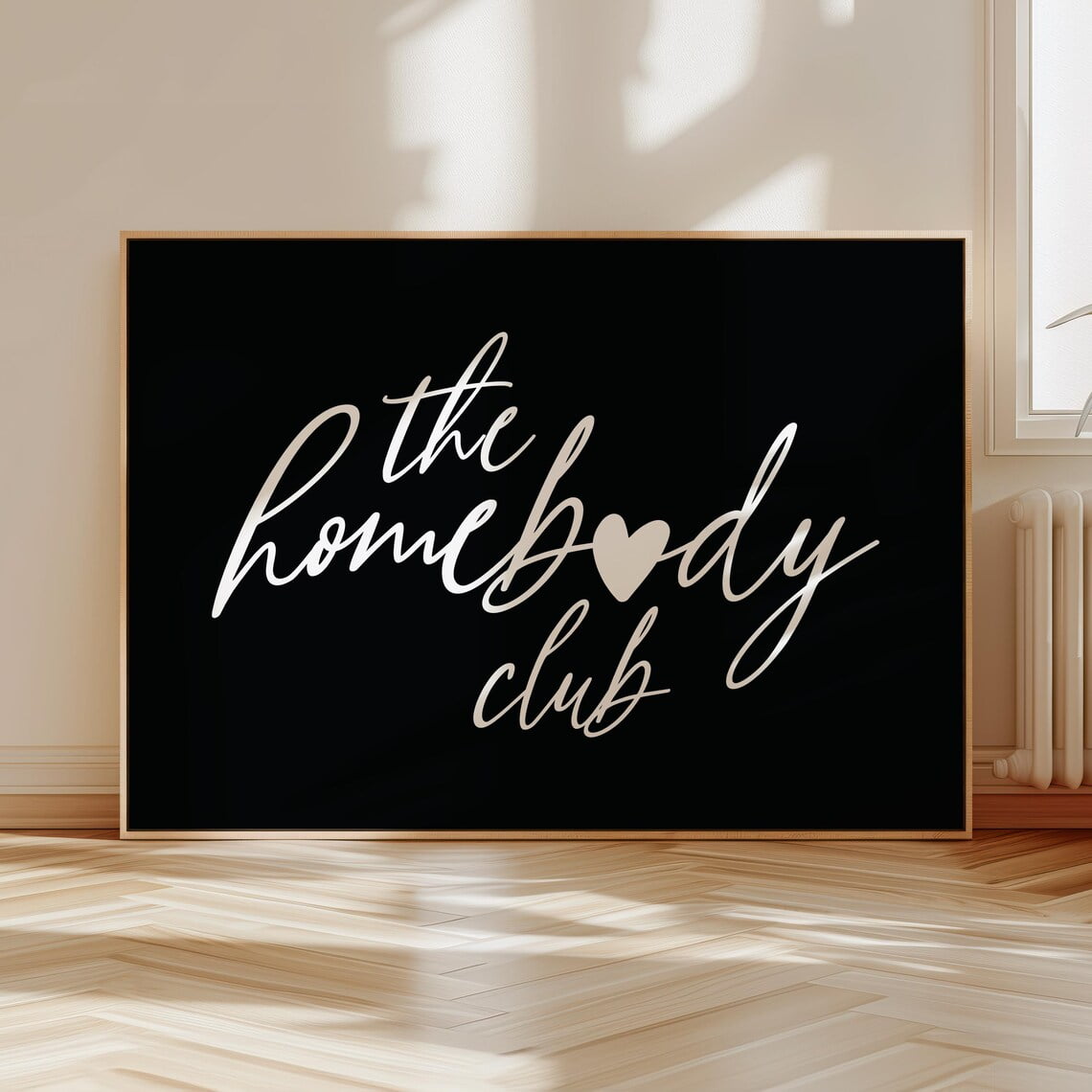 DOPAPRINT The Homebody Club Print Above Couch Horizontal Wall Art, Cute ...