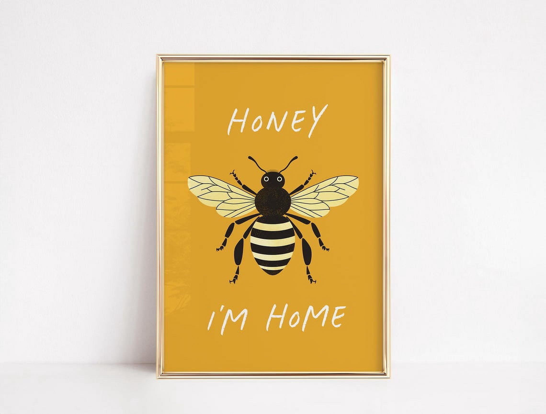 DOPAPRINT Honey I'M Home, Funny Trendy Wall Art, Bee Manchester ...