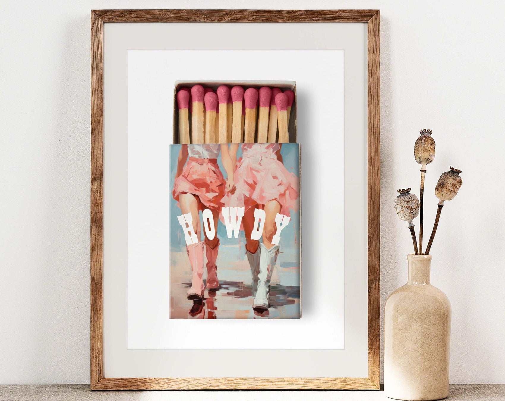 DOPAPRINT Howdy Cowgirl Matchbox Print, Preppy wall art, Cowgirls Print ...
