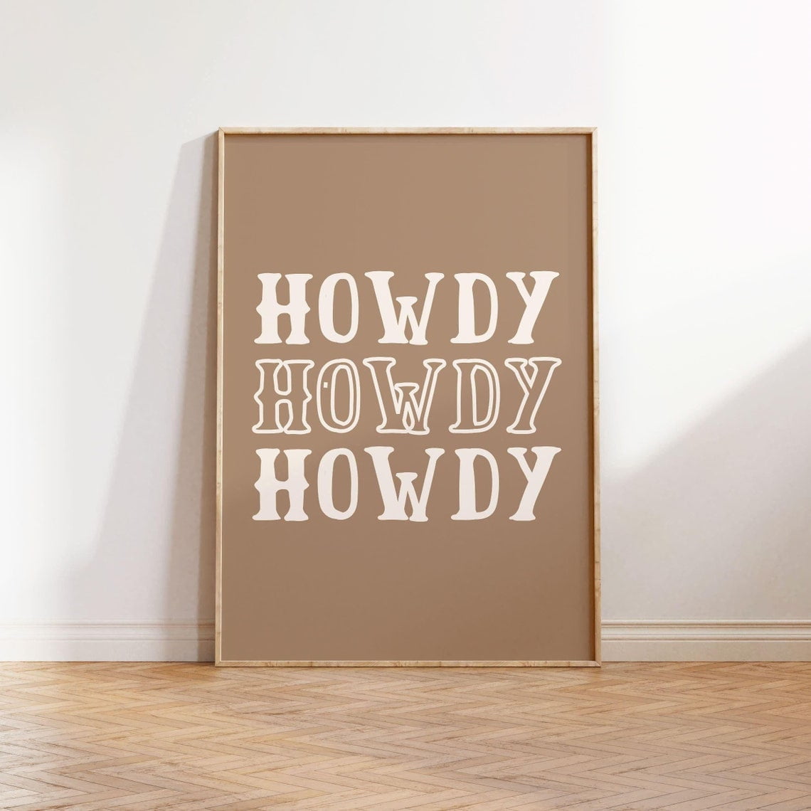 DOPAPRINT Howdy Poster Western Wall Art Typography Print Minimalist ...