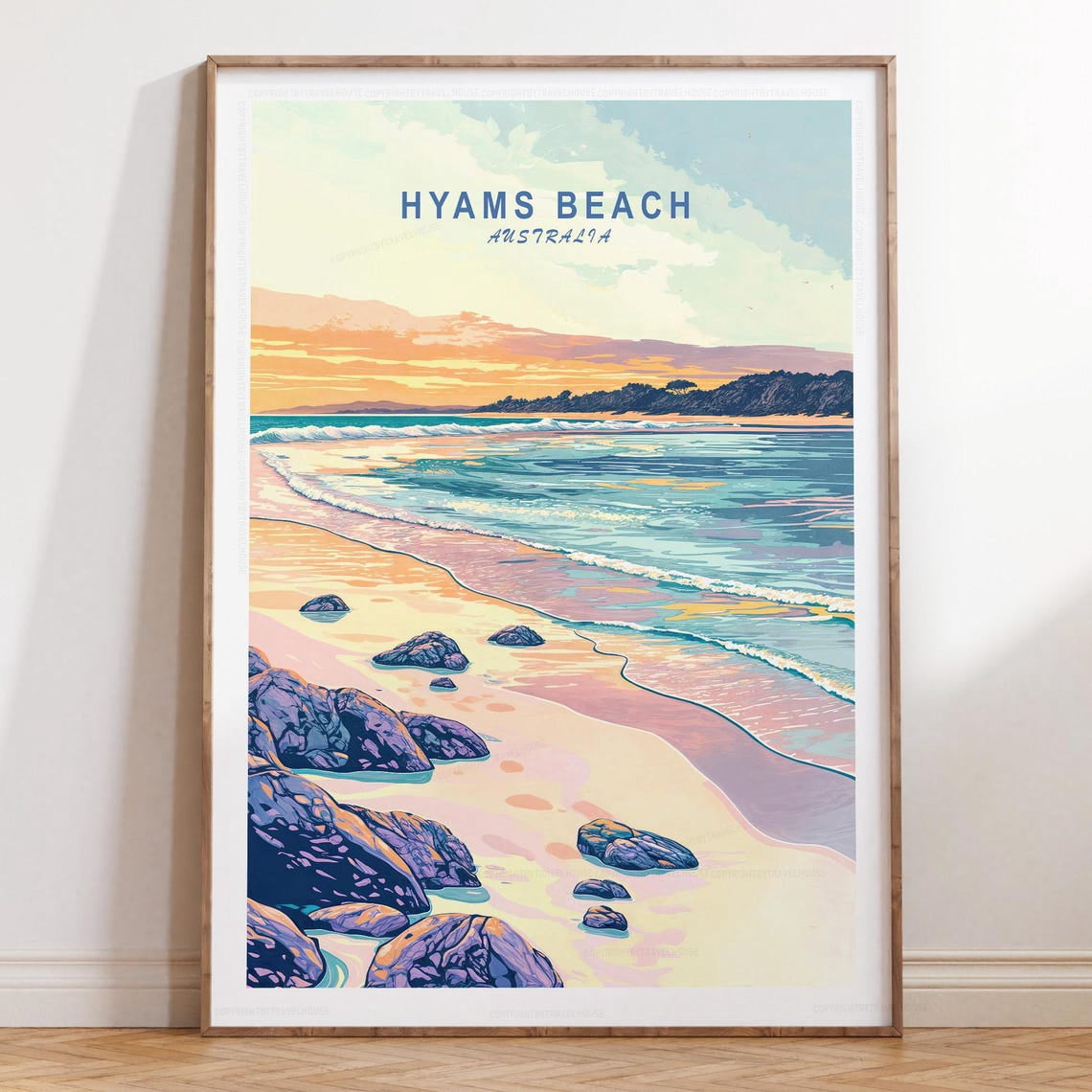 DOPAPRINT Hyams Beach Travel Print, Hyams Beach Australia Wall Art ...