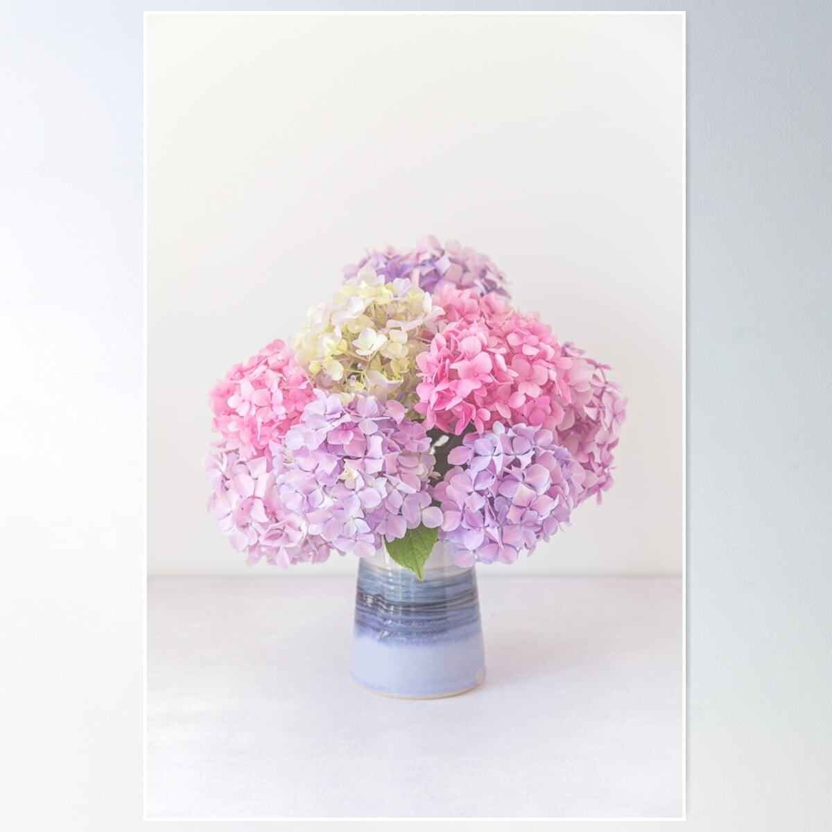 DOPAPRINT Hydrangea Bouquet In Pretty Pastel Shades Of Pink And Purple ...