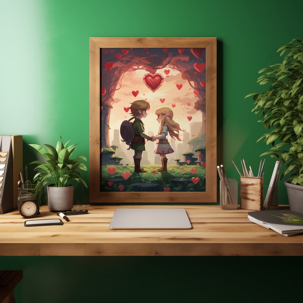 DOPAPRINT Hyrule Valentine'S Journey, Legend Of Zelda Poster, Hyrule Poster, Journey Of Love NO ...