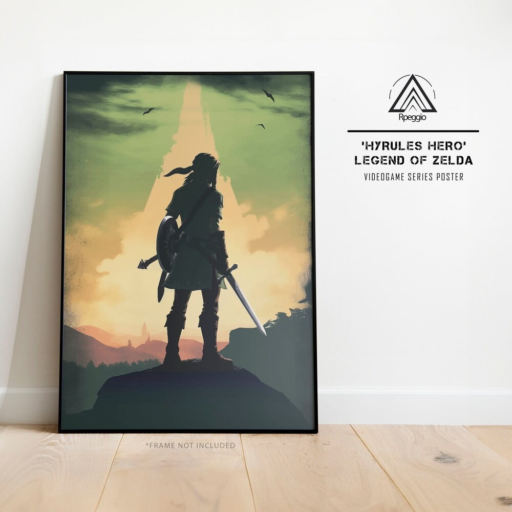 DOPAPRINT Hyrules Hero, Legend Of Zelda Poster Print, Tears Of The ...