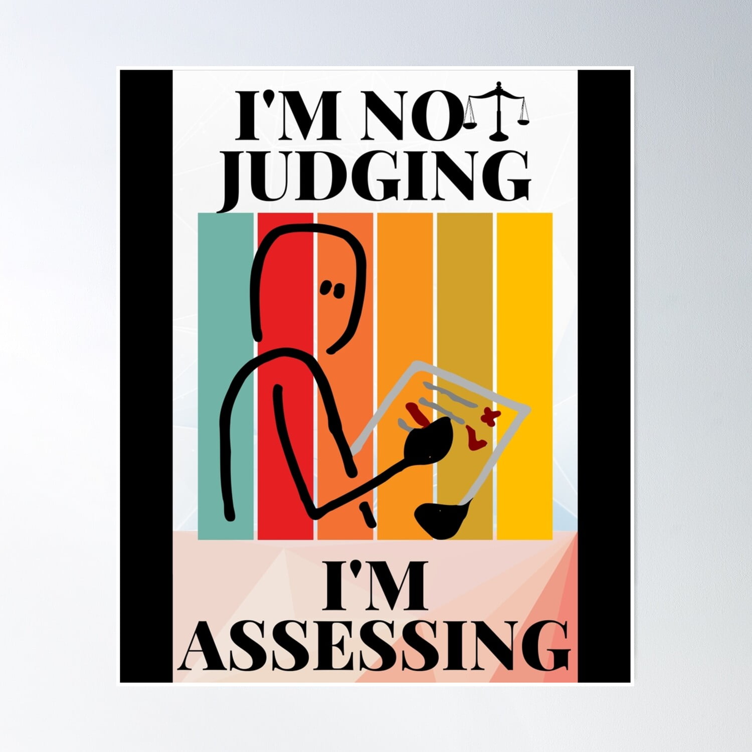 DOPAPRINT I'M Not Judging I'M Assessing Poster Wall Art NO FRAMED ...