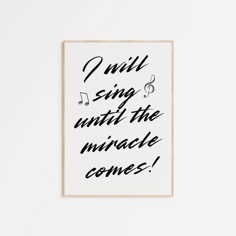 DOPAPRINT I Will Sing Music Poster Christian Wall Art Printable Modern ...