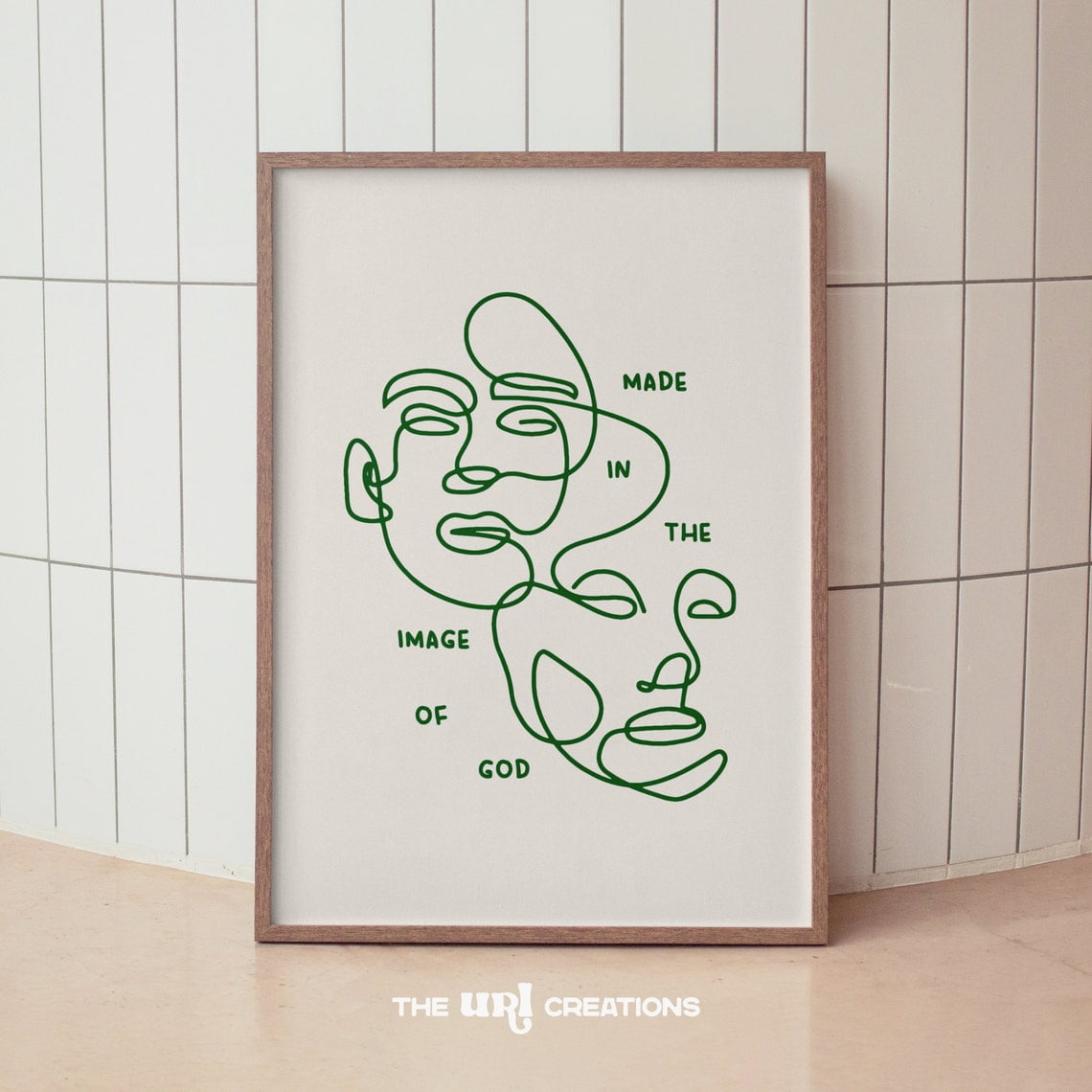 DOPAPRINT Image Of God Line Art Print Retro Christian Wall Art ...