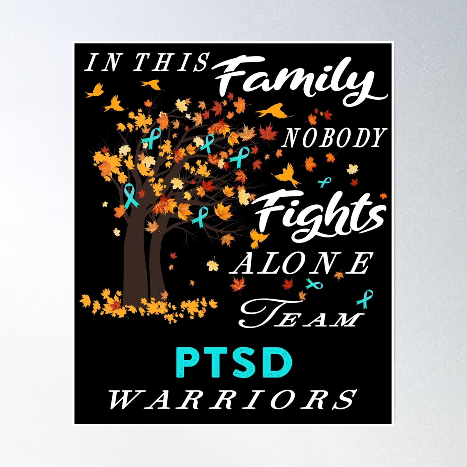 DOPAPRINT In This Family No One Fight Alone Ptsd Awareness Poster Wall ...