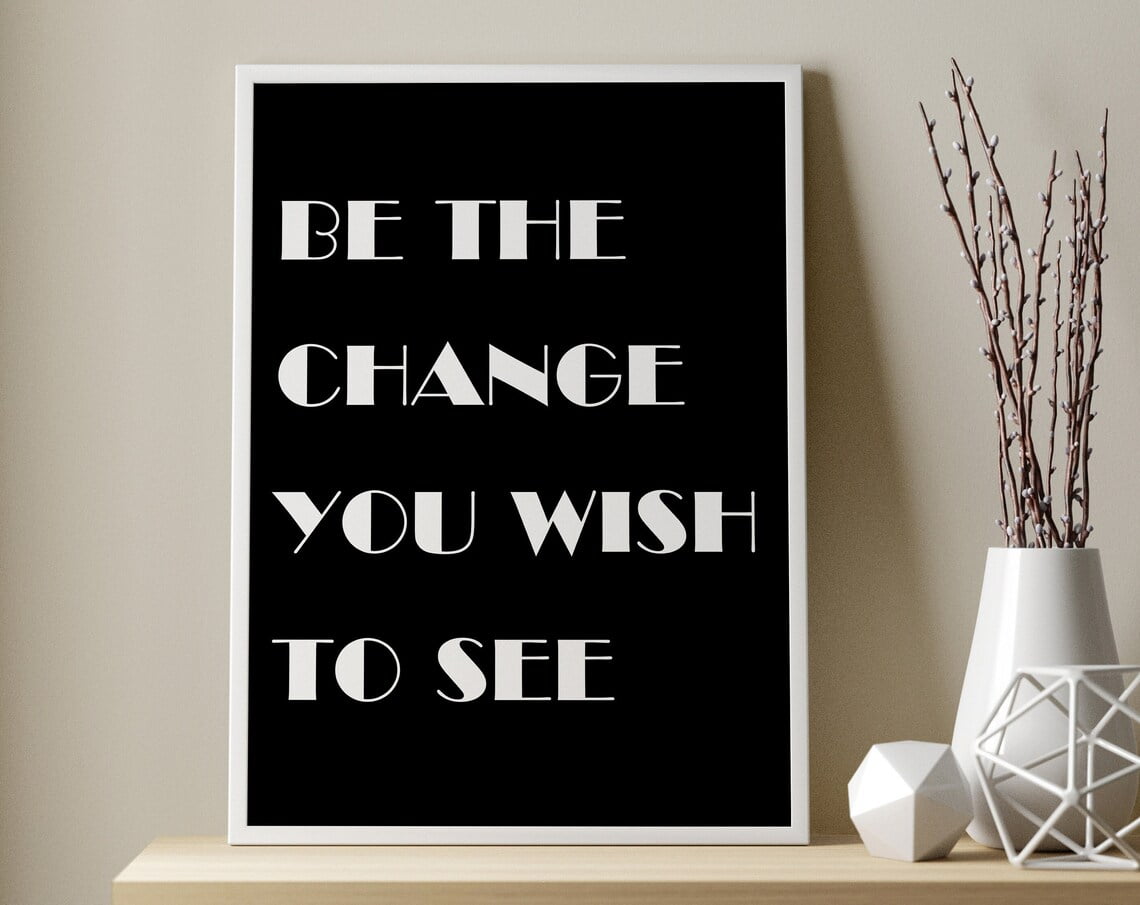 DOPAPRINT Inspirational Typography Poster Print - Trendy Motivational ...