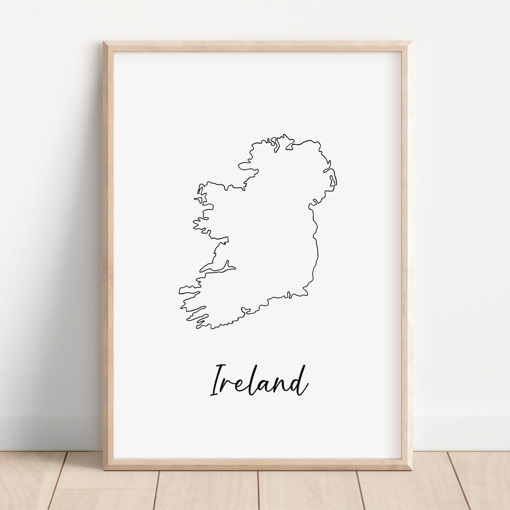DOPAPRINT Ireland Map Print, Ireland Map Wall Art, Ireland Map Poster ...