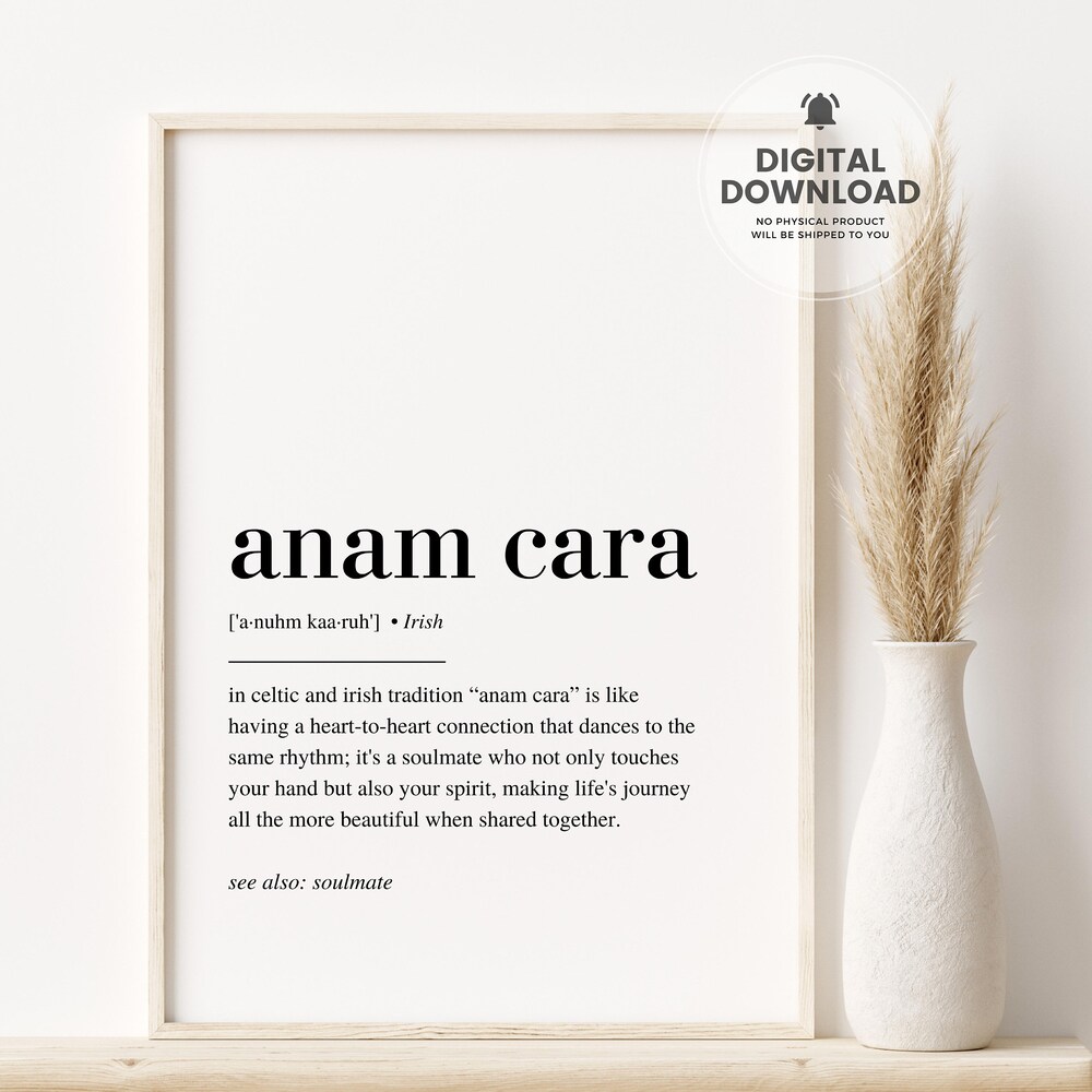 DOPAPRINT Irish Print, Anam Cara, Irish Home Decor, Ireland Print ...