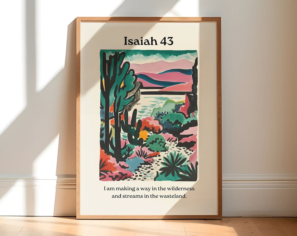 DOPAPRINT Isaiah 43, Matisse Print, Maximalist, Christian Poster, Bible ...