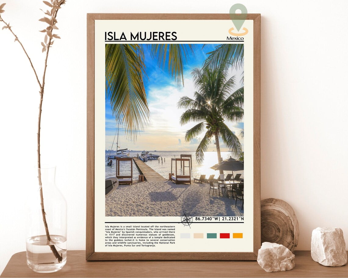 DOPAPRINT Isla Mujeres Print, Isla Mujeres Art, Isla Mujeres Poster ...