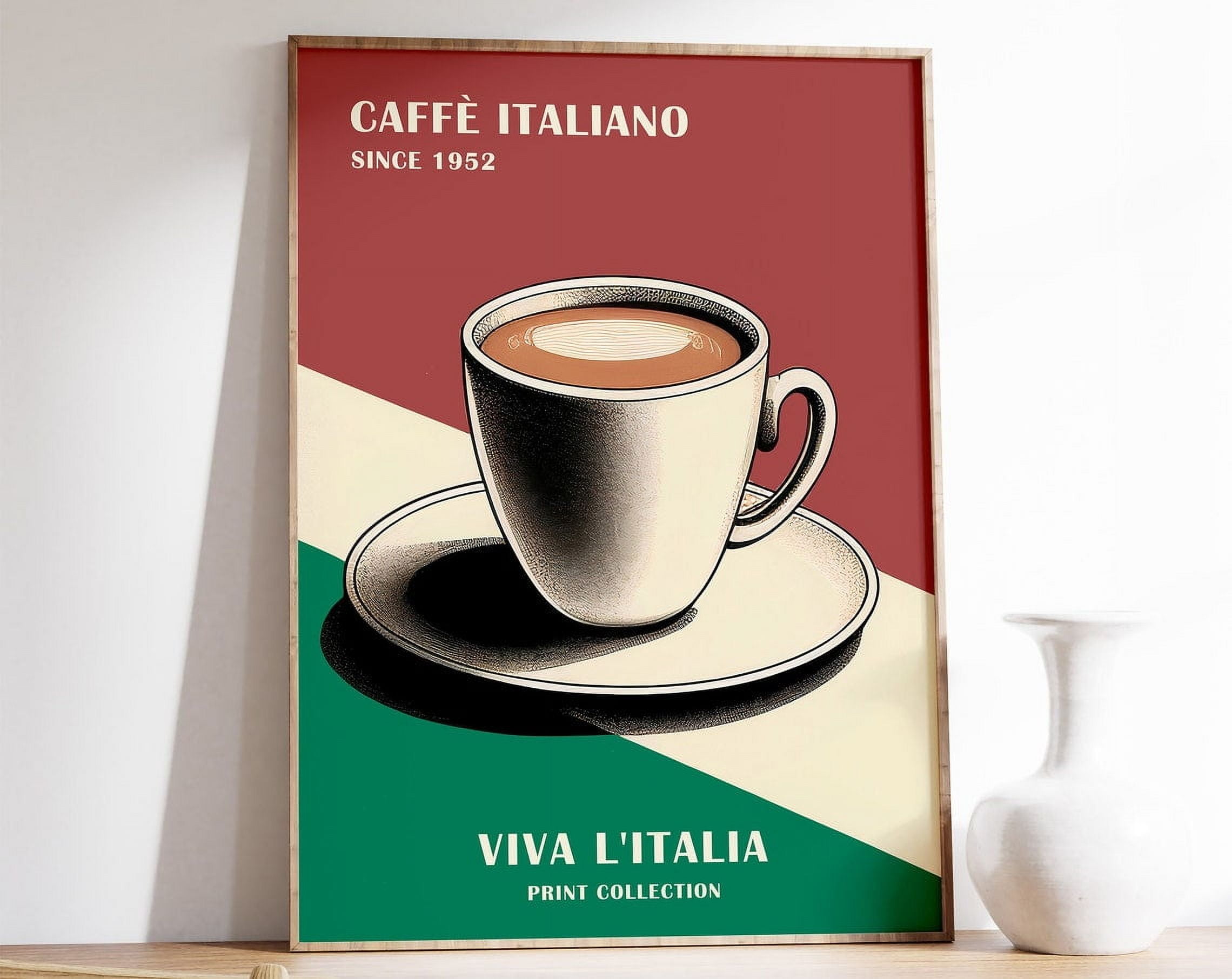 DOPAPRINT Italian Coffee Poster, Coffee Illustration Print, Kitchen ...