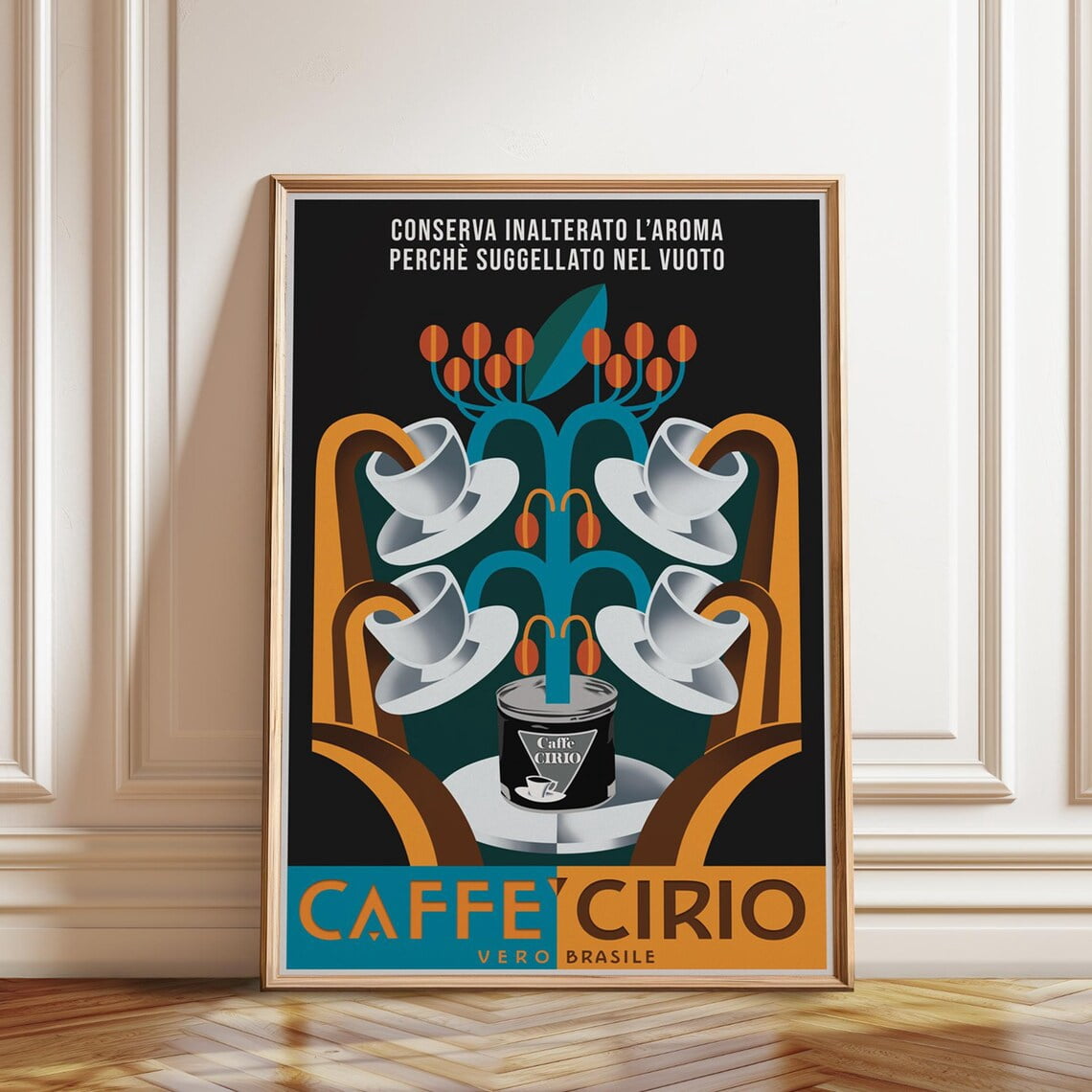 DOPAPRINT Italian Futurist Coffee Poster Fortunato Depero CaffÃ¨ Cirio ...