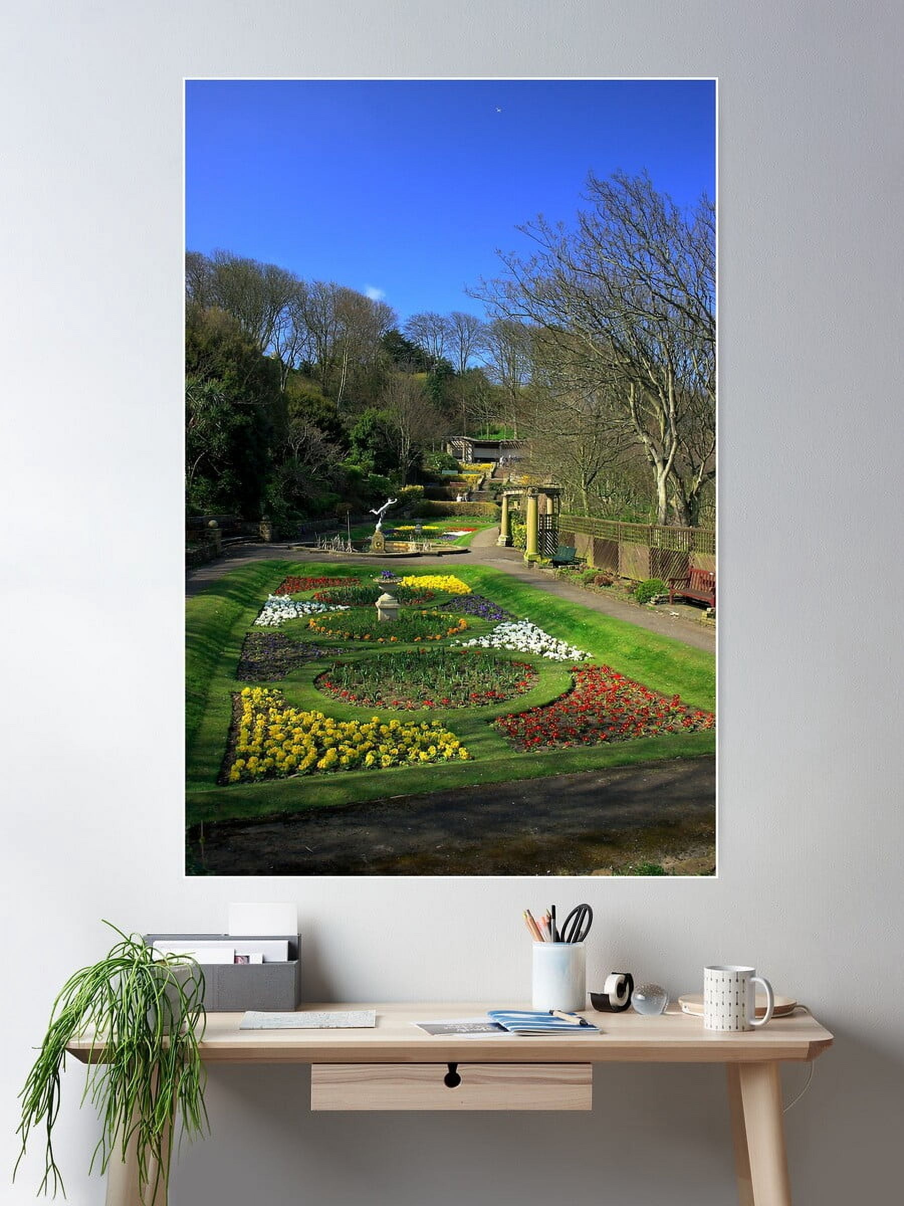 DOPAPRINT Italian Gardens, Scarborough Poster Wall Art, Modern Wall ...