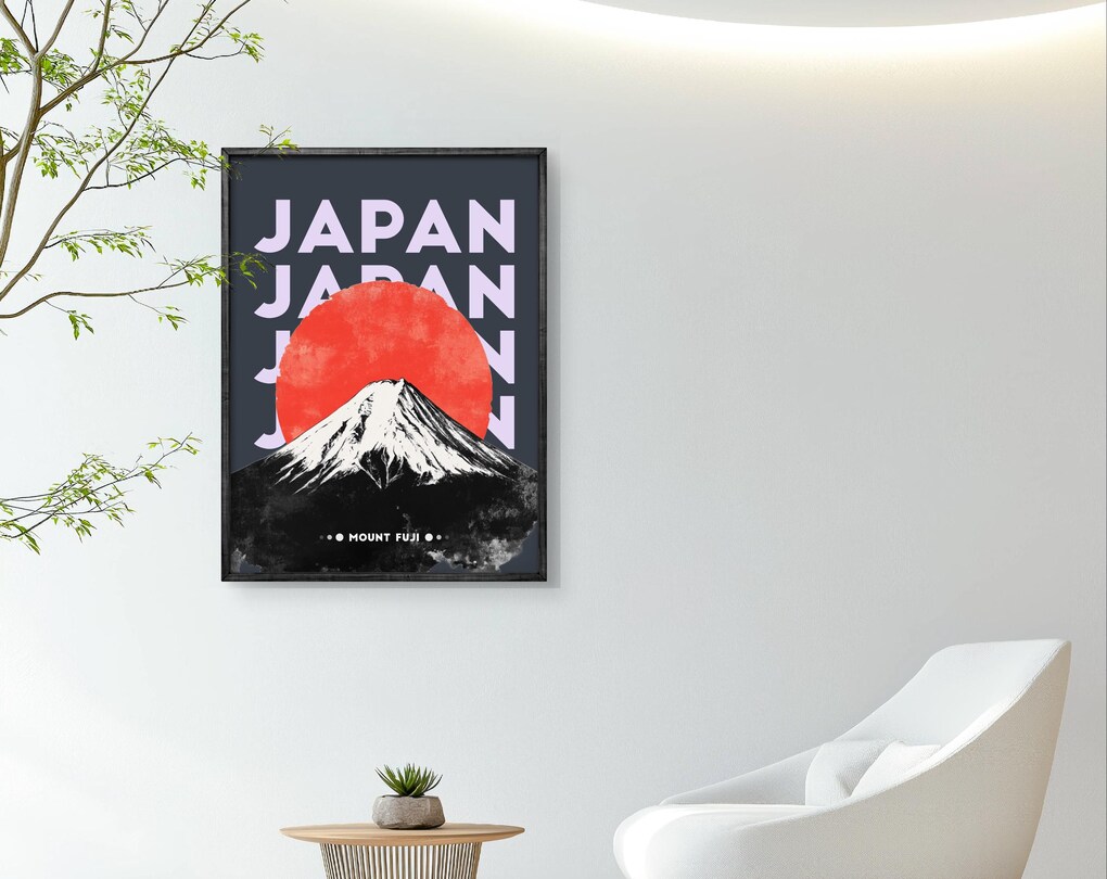 DOPAPRINT Japan Poster , Mount Fuji Art Print , Japanese Sunrise Decor ...
