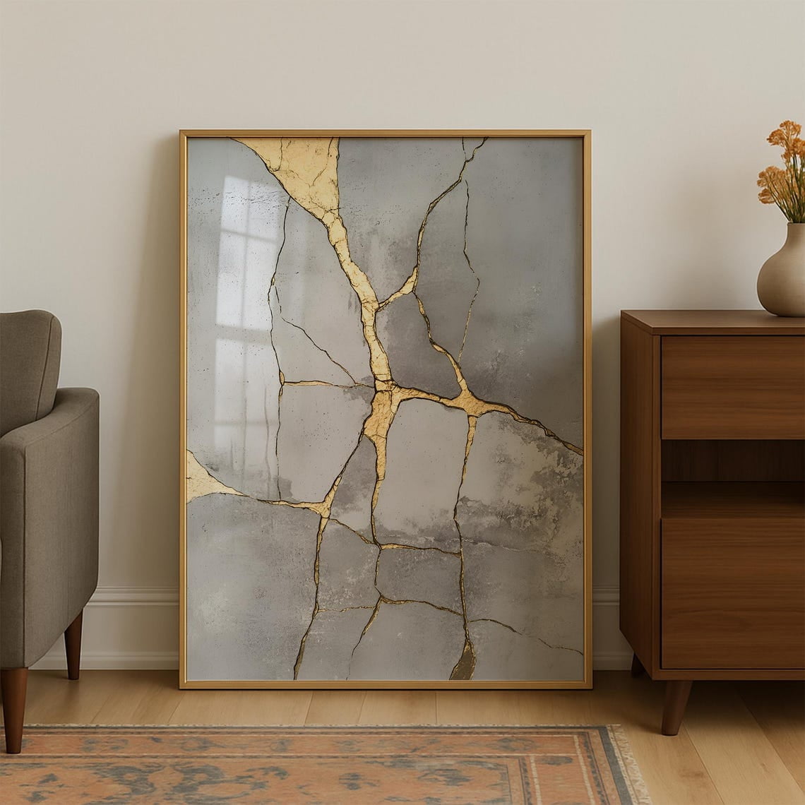 DOPAPRINT Japandi Abstract Art Print - Wabi Sabi Wall Art Modern Large ...